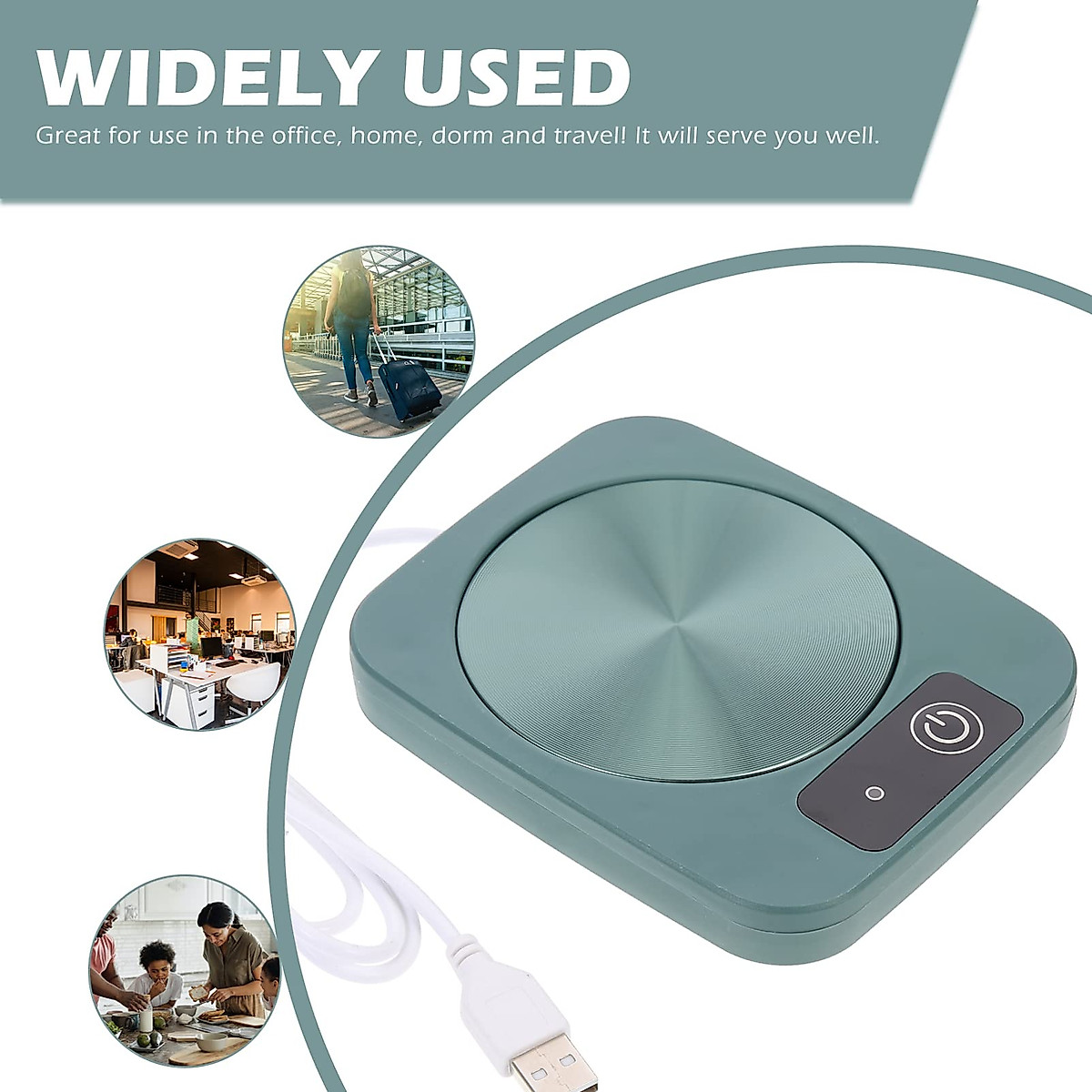 Hemoton 2pcs Heating Coaster Coffee Heater Coffee Warmer Mug Warmer Coffee Cup Warmer Under Desk Heater Heated Coffee Cup Electric Beverage Warmer Candle Wax Cup Warmer Office Cup Warmer