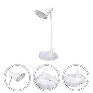 VOSAREA LED Night Light Bulbs Gooseneck LED Desk Lamp USB Charging Swing Arm Touch Control Reading Lamp Bedside Table Light for Study Bedroom Office Portable Night Light