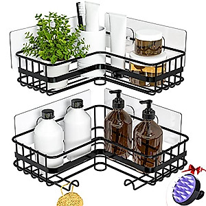 Corner Shower Caddy and Bathroom Shower Caddy Black