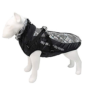 Pet Clothes, Large Dog Coats with Reflective Waterproof Dog Jacket Warm Cold Weather Costume for Medium Large Dogs (XL:White)
