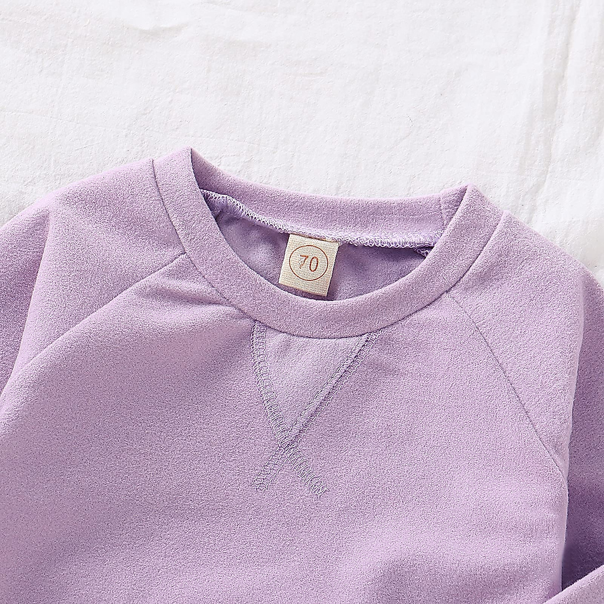 Dimoybabe Baby Girl Clothes Boy Sweatshirt Infant Outifts Set Spring Winter Long Sleeve Outfits + Stripped Pants 2pcs Stripe Purple