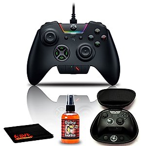 Razer Wolverine Ultimate Wired Gaming Controller (Black) Bundle with 6Ave Cleaning Kit - for PC, Xbox One, and Xbox Series X