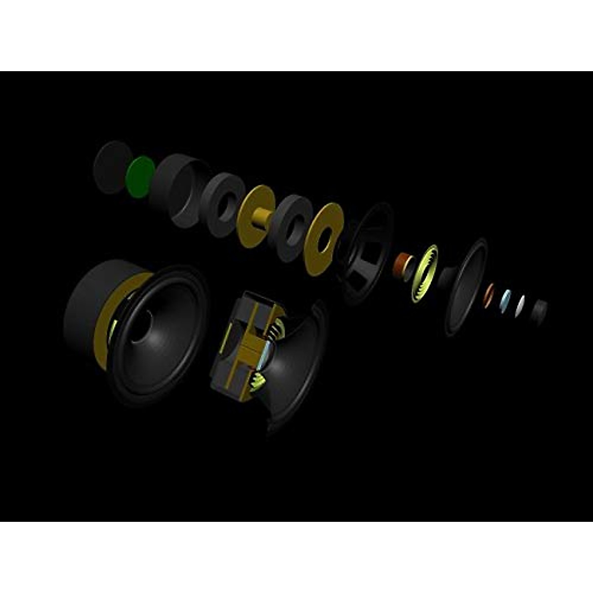 Micca COVO-S Compact 2-Way Passive Bookshelf Speakers for Desktop Stereo or Home Theater Surround Sound, 3-Inch Woofer with Concentric Tweeter, Wall Mountable, Pair, Black