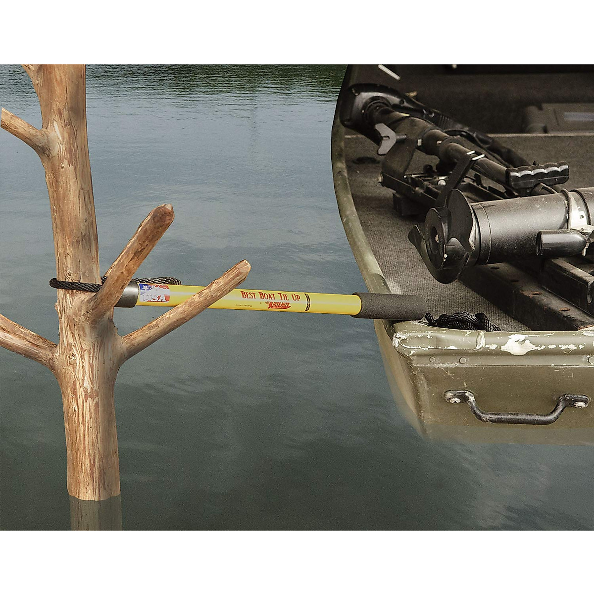 Rite-Hite Boat Tie Up - 2 Pack in White or Yellow, Tie Up Without Having to Get Out of The Boat (White, 15)