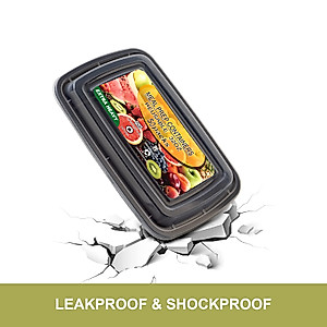 Ezalia 50 Pack- Meal Prep Containers 32oz, Plastic Food Prep Containers with Lids, Leakproof To Go Containers with Lids Reusable, BPA-Free, Microwave/Dishwasher/Freezer Safe