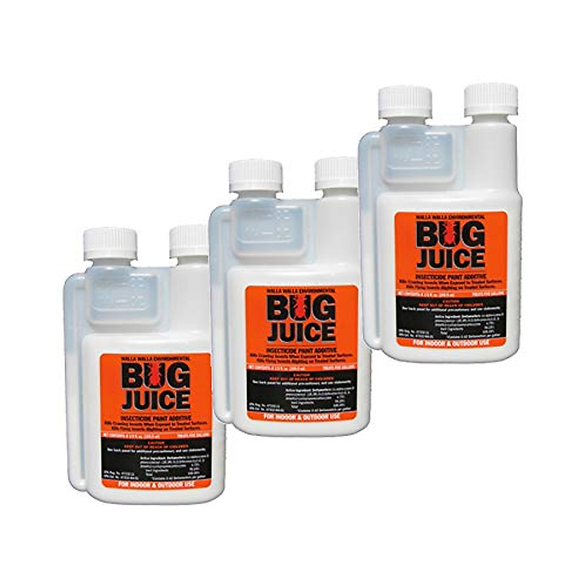 Bulk Pack Bug Juice Insecticide Paint Additive - Controls Crawling & Flying Insects (3pk, 5gal)