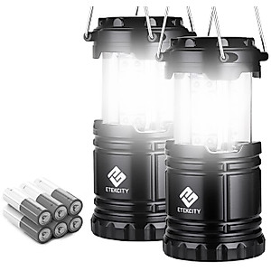 Energizer LED Rechargeable Plug-in Flashlights (3-Pack) and Etekcity Camping Lantern Gear Accessories Supplies (2 Pack)