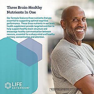 Life Extension Cognitex Basics - Brain Health Supplement - For Memory, Focus, Attention, Cognitive Performance and Inflammatory Response - Non-GMO, Gluten-Free - 30 Softgels