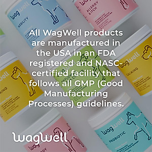 WagWell Ahiflower Omega Oil Dog Chews, Allergy and Itch Chews & Mobility Chews Bundle - Skin, Coat, Hip and Joint Supplement for Dogs - Itch Relief and Digestive Health