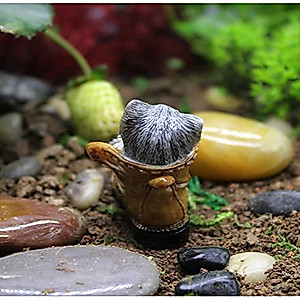 DANGN Fun Cute cat Micro Landscape Decoration Lucky Mini cat Fairy Tale Garden Micro Landscape Home Garden Decoration Plant Bonsai Bonsai Decoration (2 Pieces)