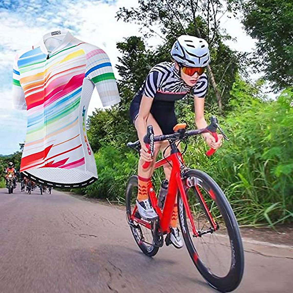 JPOJPO Cycling Jersey Women Bicycle Clothing Pro Team Summer Short Sleeve MTB Bike Shirt Top Yellow