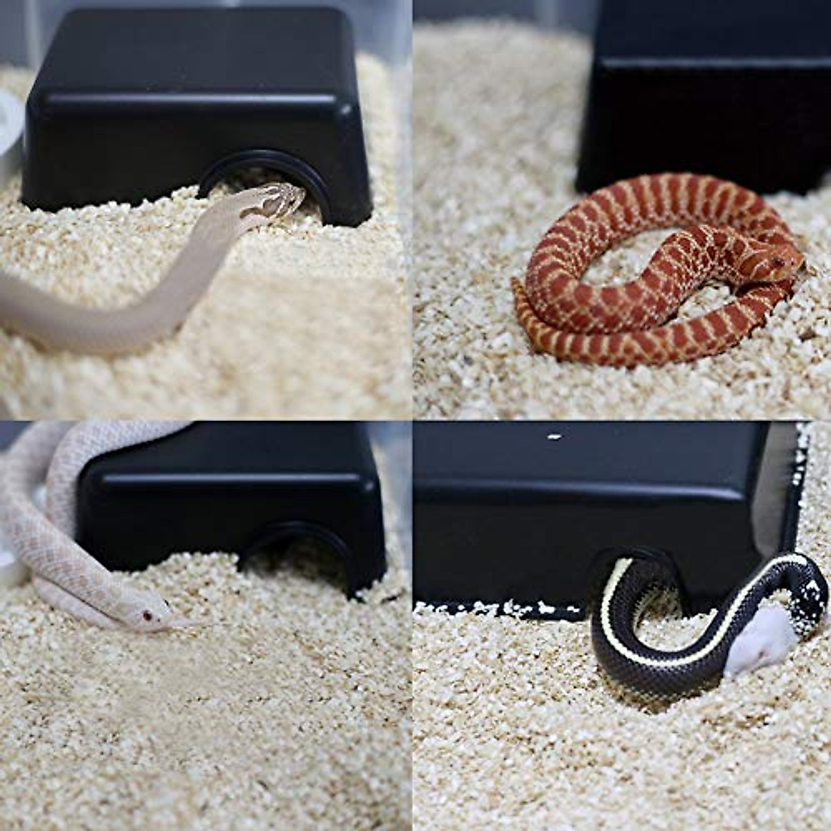 OMEM Reptile Hideout Box, Hideout Caves, Small Animal Hideaway (M)