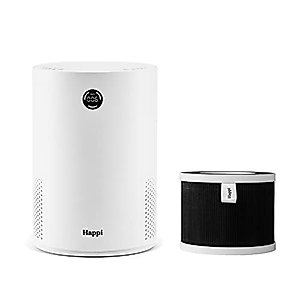 My Happi Air Purifier, True HEPA H13 Filter with UV & Active Carbon 5-in-1 Layers, LED Air Particle Sensor Display Screen, Self-Cleaning Technology, Whisper Quiet, 3 Speeds, Covers 500 Sq. Ft, White