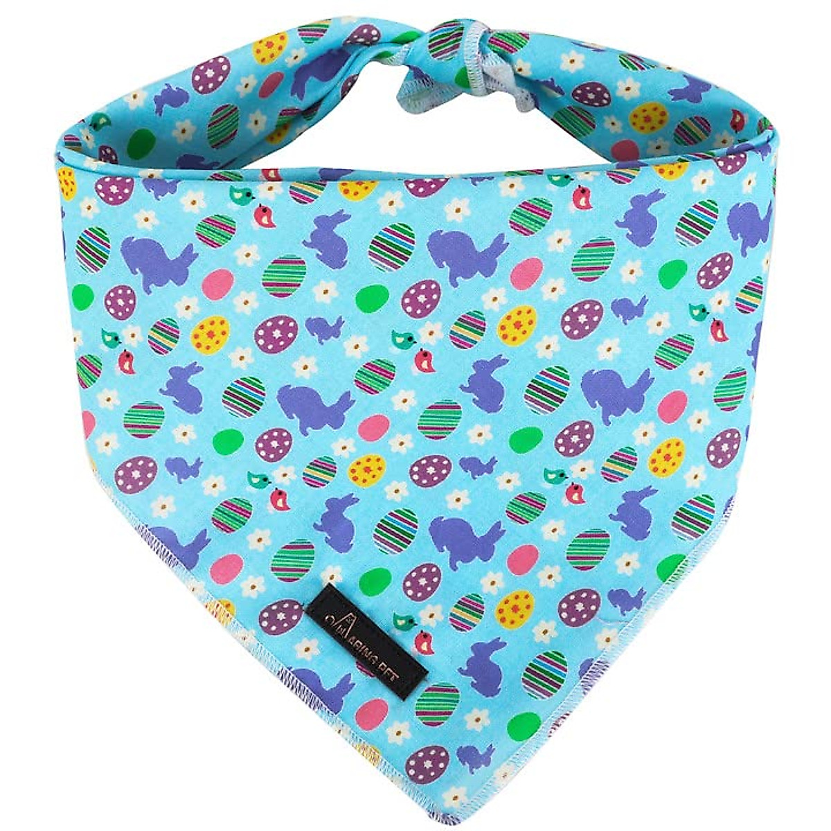 ARING PET Easter Dog Bandana-Cute Easter Eggs Dog Bandana, Cotton Rabbit Dogs Scarf Triangle Bibs for Small to Large Boy Girl Dogs and Cats
