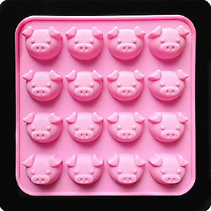 TEMKIN Silicone Bread Loaf Pan Silicone Pig Head Piglet Candy Fondant Molds Handmade Pastry Ice Cube Tray Mould Cake Decorating Tool for Home Kitchen Decorative Tray Plate (Size : 2 pcs)