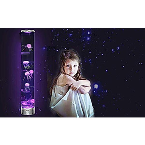 Lightahead LED Jellyfish Aqua Mood Lamp with 5 Color Changing Light Effects .The Ultimate Extra Large Sensory Synthetic Jelly Fish Tank Aquarium Mood Lamp. Ideal Gift (Extra Large)