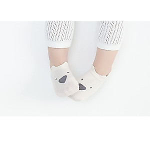 Adeimoo Baby Girls Non-Slip Socks Toddler Combed Cotton Socks Baby Newborn Cartoon Socks Anti-Slip Crew Socks for Infants 0-12M