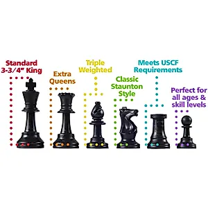 Wholesale Chess Heavy Tournament Triple Weighted Chess Pieces