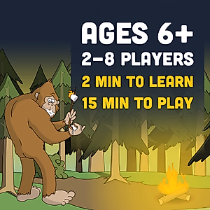 Camping with Sasquatch by Big Discoveries - A 128-Count Family Card Game with a Roar! | Fun Rummy Meets Slapjack Card Games for Kids, Teens, Adults, and Families