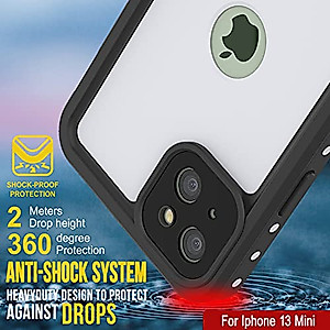 Punkcase for iPhone 13 Mini Waterproof Case [StudStar Series] [Slim Fit] [IP68 Certified] [Shockproof] [Dirtproof] [Snowproof] 360 Full Body Armor Cover for iPhone 13 Mini (5.4") (2021) [White]