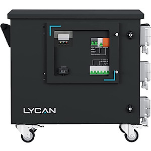 Renogy Solar Generator LiFePO4 Battery, 4.8kWh Expandable Power Station 3500W AC Output, IP55 Portable Deep Cycles Lithium Battery for Home Backup Emergency Off-Grid RV Camping, Lycan Powerbox