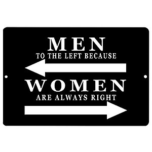 Rogue River Tactical Funny Sarcastic Metal Tin Sign Wall Decor Man Cave Bar for Women are Always Right