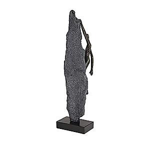 Deco 79 Polystone People Decorative Sculpture Climbing Home Decor Statue, Accent Figurine 6" x 5" x 19", Bronze
