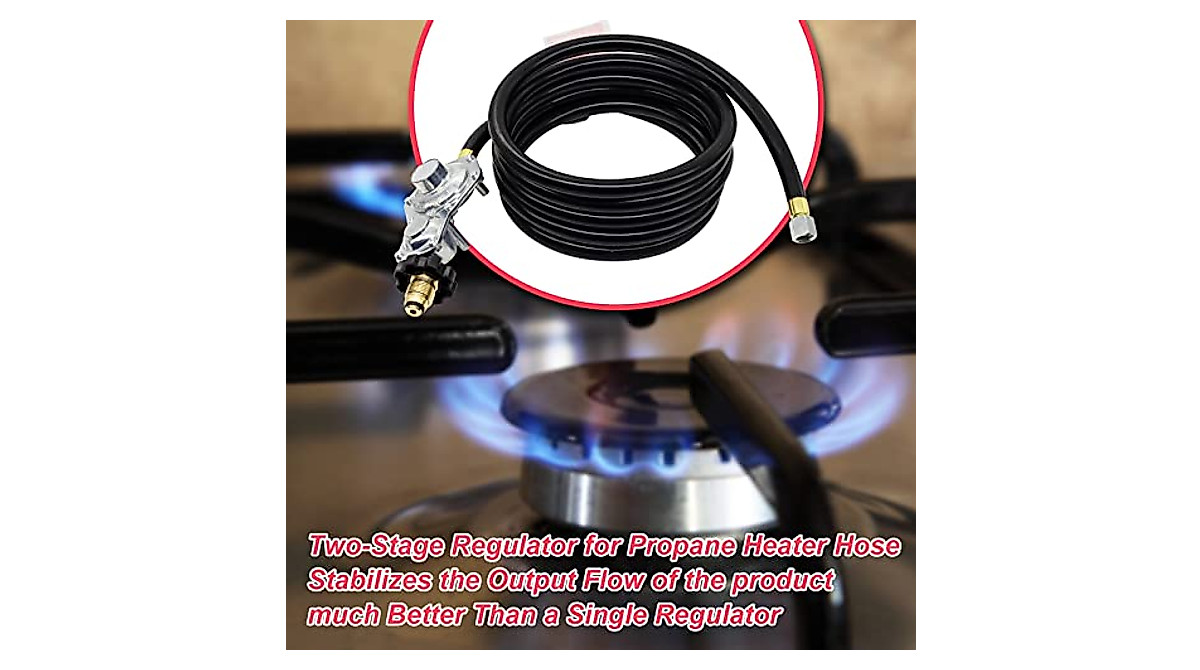 PERTF Two Stage Propane Regulator with 12ft Propane Hose for Mr Heater ...