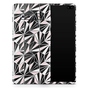 DesignSkinz Karamfila Silver & Pink Marble V4 Protective Vinyl Decal Wrap Skin Cover Compatible with The Samsung Galaxy S20 (Screen Trim & Back Glass Skin)