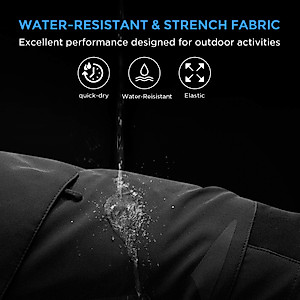 XKTTAC Men's Outdoor Quick Dry Lightweight Stretch Cargo Shorts for Hiking, Tactical, Casual, Fishing, Golf, Camping, Travel (Black, Medium)