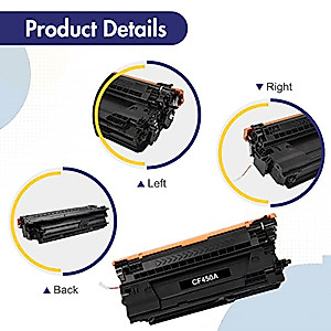 655A Toner Cartridge Compatible Replacement for HP 655A CF450A Black Toner Cartridge for HP Color Laserjet Enterprise M652n M652dn M653dn M653x M653dh MFP M681dh M681f M682z Printer Ink (1-Pack)