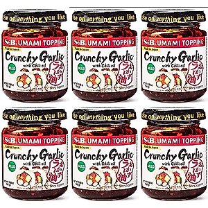 S&B Chili Oil with Crunchy Garlic, 3.9 Ounce (Pack of 6)