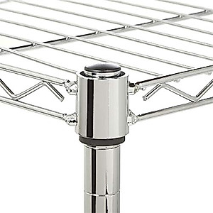 XIAOSENLIN 5 Tier Wire Shelving Metal Storage Rack Adjustable Shelves, Standing Storage Shelf Units for Laundry Bathroom Kitchen Pantry Closet (Silver5-5-Tier)