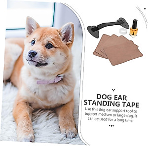 CIYODO 1 Set Ear Erector Pets Puppy Puppies Dog Ear Tape Dog Ear Correct Pet Ear Tape Dog Ear Standing Tape Dog Accessory Ear Stand up Tape Dog Ear Support Tape Dog Supply Black Polyester