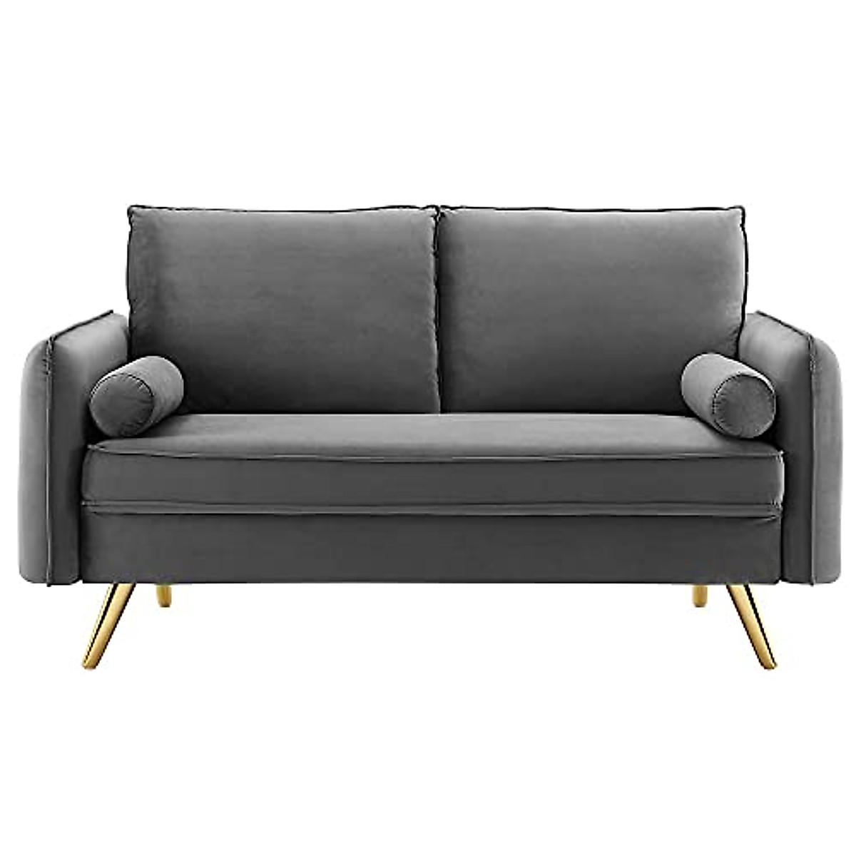 Modway Revive Performance Velvet Loveseat, Gray