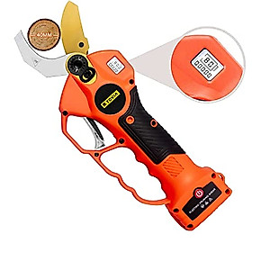 T TOVIA Professional Cordless Electric Pruning Shears Body without Battery, 25V Garden Tree Trimmer with Brushless Motor, 40mm Cutting Diameter, LCD Power Display