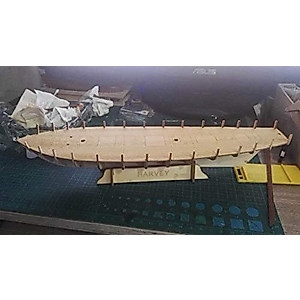 Scale 1/96 Laser-Cut Wooden Sailboat Model kit: The Harvey 1847 Ship Model