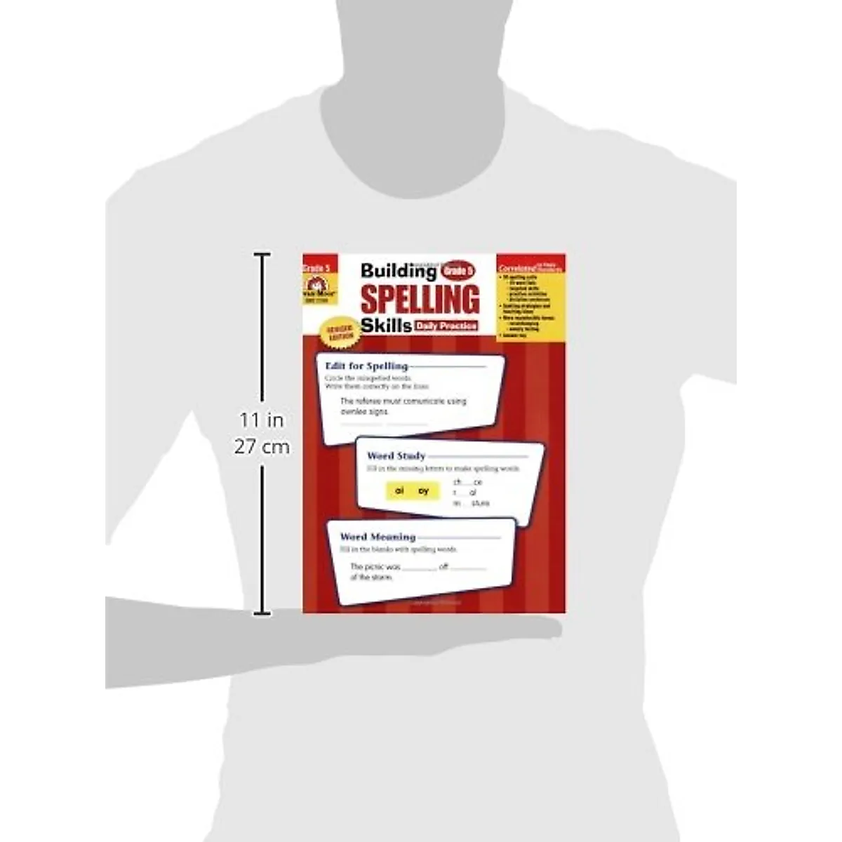 Evan-Moor Building Spelling Skills, Grade 5 - Homeschooling & Classroom Resource Workbook, Reproducible Worksheets, Teaching Edition, Spelling Strategies, Reading and Writing Skills