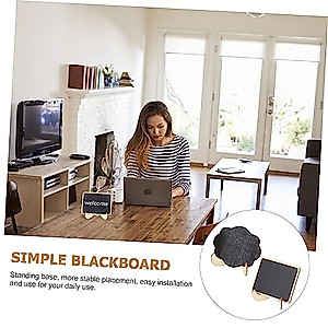 STOBOK 20pcs Small Blackboard Wedding Decoration Mini Chalkboard Wood Decor Mini Blackboard with Easel Table Blackboard Holder Small Chalkboard Sign Wooden Black Wooden Chalkboard Desktop
