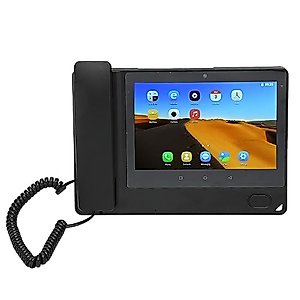 Smart Video IP Phone, 8in 1280x800 HD Touch Screen Line IP Phone Gigabit with 8MP Camera, VOIP Video Phone Business PoE Telephone for Android 8.1.0, Power Adapter Not Included