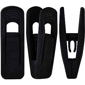 TOFIIGREM Black Velvet Hanger Clips (60-Pack), Non-Slip Strong Velvet Hangers Clips for Velvet Hangers, Pants Skirt Hanger Velvet Clips Fit for Thin Velvet Clothes Suit Hangers