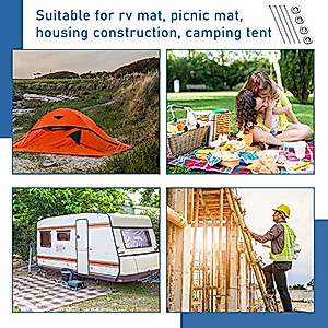 Hotop 8 Sets Patio Rug Stakes Outdoor Furniture Stakes RV Patio Mats Stakes RV Garden Furniture Stakes Outdoor Mats Rugs Holder for Camp Rug Outside Mat Carpet Tent (6 Inches)