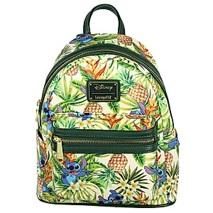 Loungefly Disney Lilo & Stitch Hawaiian Pineapple All Over Print Mini Backpack