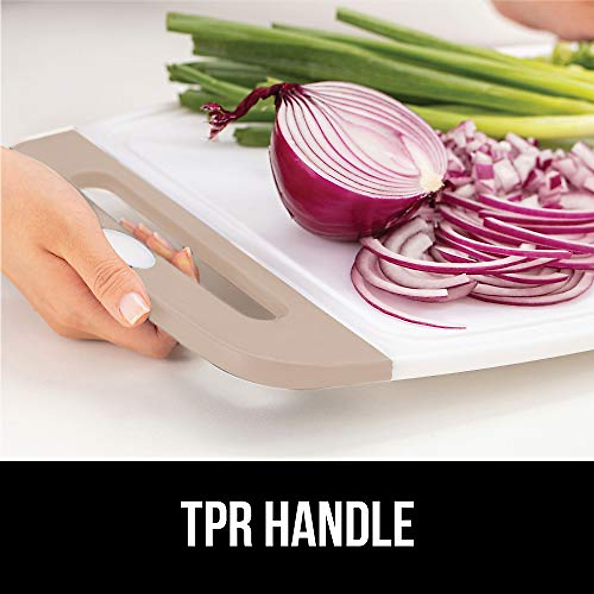 Gorilla Grip Cutting Boards Set of 3 and Manual Can Opener, Cutting Boards Are Slip Resistant, Can Opener Includes Built in Bottle Opener, Both in Almond Color, 2 Item Bundle