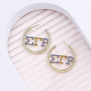 Sigma Gamma Rho Sorority Earrings Inspired Greek Sorority Jewelry Rhinestone Sorority Earrings SGR Charm Crystal Jewelry