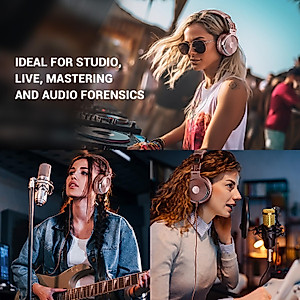 OneOdio Wired Over Ear Headphones Hi-Res Studio Monitor & Mixing DJ Stereo Headsets with 50mm Drivers and 1/4 to 3.5mm Jack for AMP Computer Recording Podcast Keyboard Guitar Laptop - Pink