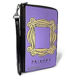 Buckle-Down Women's PU Zip Around Wallet Rectangle-Friends, 7.5"x4.5"