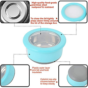 Square Plastic Portion box with Lids.Food Storage Box,Container Sets,Food Storage,Food Containers,Cereal Containers,use for School,Work and Travel,0.52 quarts per box,Set Of 3 (3-Box)