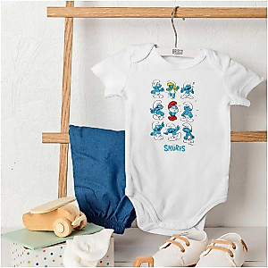 Smurfs Squad Papa Smurfette Cartoon Baby Romper Boys or Girls