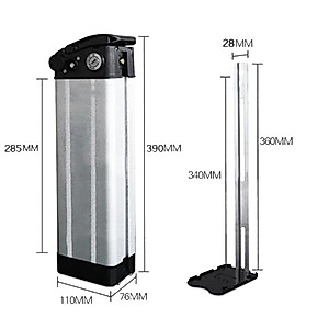 XBERSTAR Battery Box for Ebike 36V/48V Lithium Battery 18650 Large Shell Case Holder Bike (Lotus head three vertical)